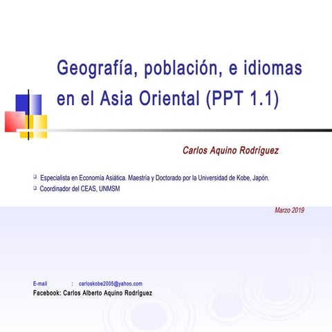 Geografía, población, e idiomas en el Asia Oriental | PPT
