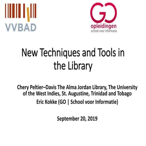 New techniques and tools in the library | PPTX