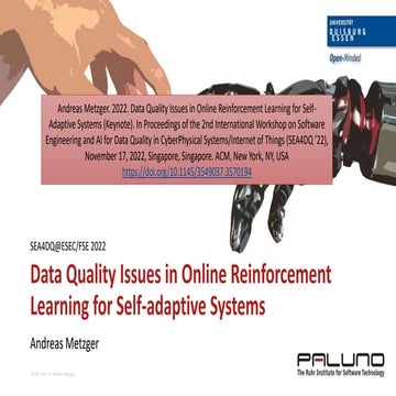 Explainable Online Reinforcement Learning for Adaptive Systems | PPTX