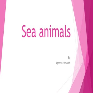 Sea animals | PPTX