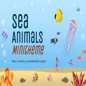 Sea Animals Minitheme ecosistema marino ejemplo de presentación | PPTX