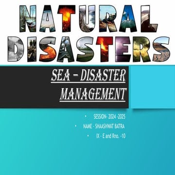 SEA – DISASTER MANAGEMENT.pptx . Awakening World | PPTX