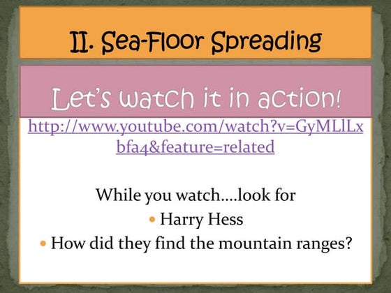 seafloor spreading theory | PPT