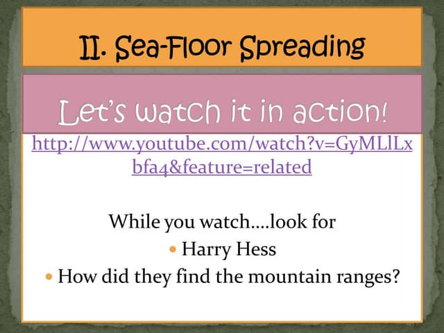 seafloor spreading theory | PPT