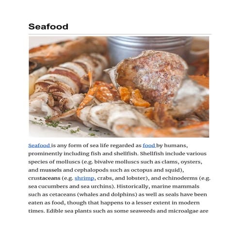 Seafood | PDF