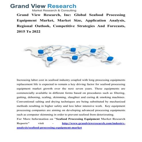Seafood Processing Equipment Market To 2022- Industry Trends, Forecast ...
