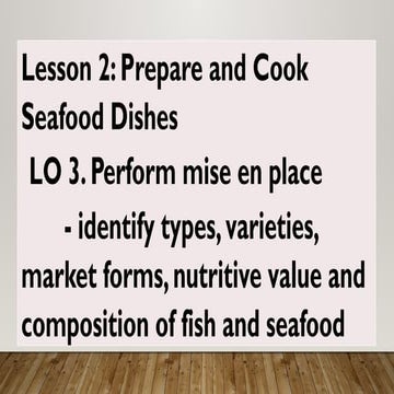 seafoods: Finfish and shellfish and its classifications. | PPTX