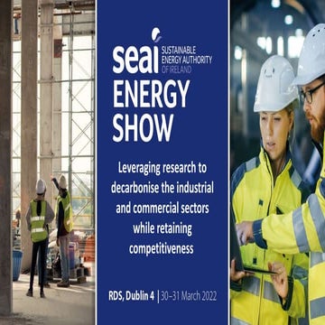 SEAI Energy Show 2022 - Leveraging research to decarbonise the ...
