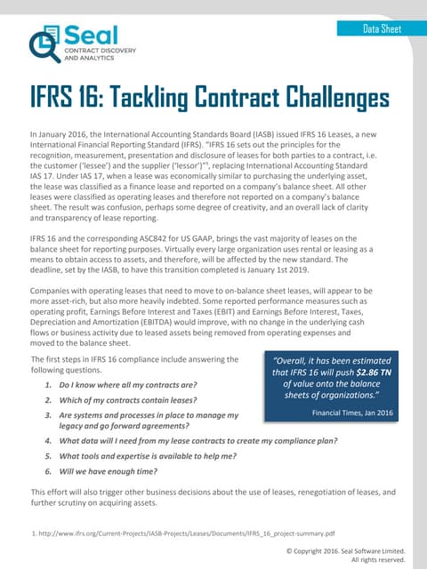 Ifrs 16 risk assessment | PPTX