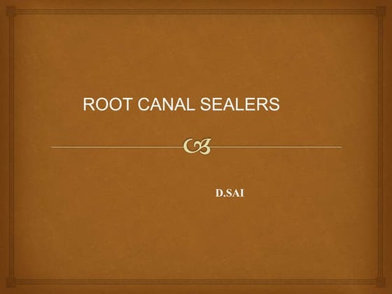 Root Canal Sealers | PPT