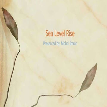 Sea level rise | PPTX