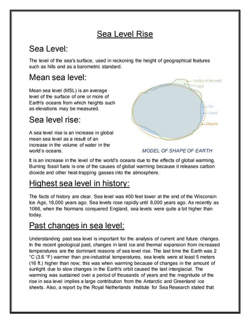 Sea level rise (final) | PPTX