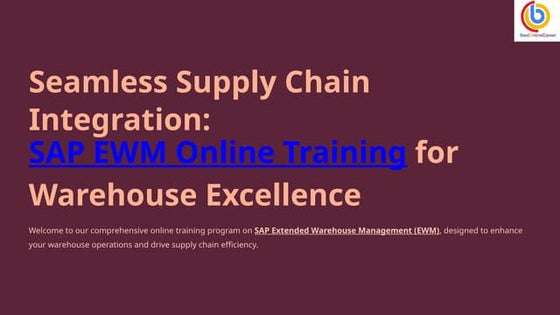 SAP-EWM-Online-Training-Inventory skills | PPT