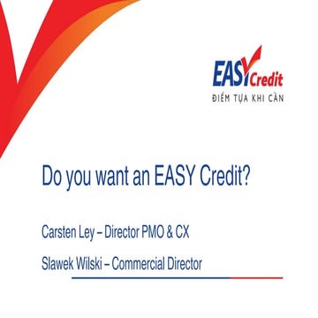 Launching Easy Credit - SEAMLESS conference (Nov 2018) | PDF