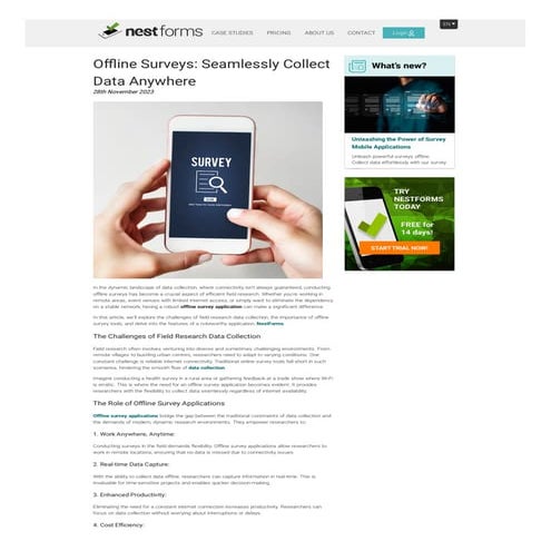 Offline Surveys: Seamlessly Collect Data Anywhere | PDF