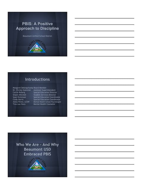 PBIS Positive Behavior Plan | PPT