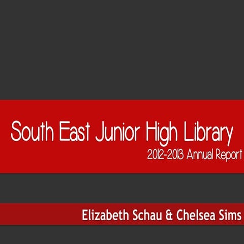 SEJH Library Annual Report 12-13 | PDF
