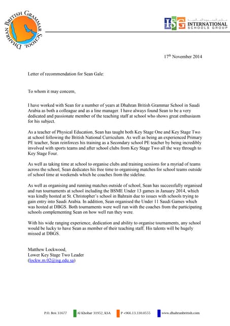 Letter of Recommendation María josé | PDF