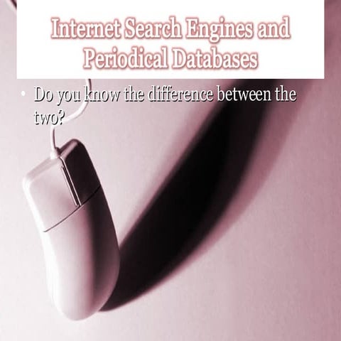 Searchanddatabase | PPT | Search | Internet