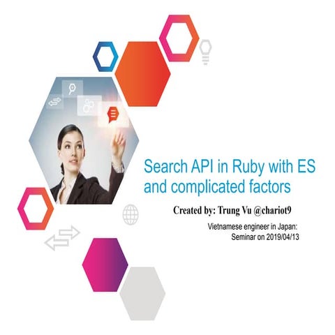 Search API in Ruby with ES and complicated factors | PPTX