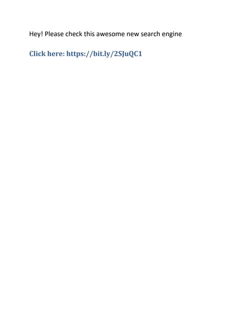 NEW SEARCH ENGINE ALTERNATIVE FOR GOOGLE | PDF