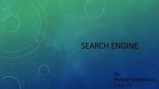 Search engine ppt | PPTX | Search | Internet