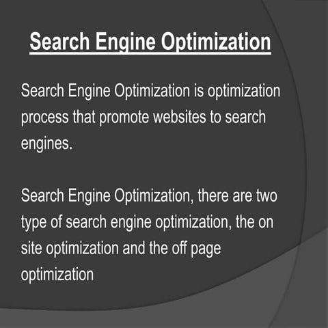 Search Engine Optimization | PPTX