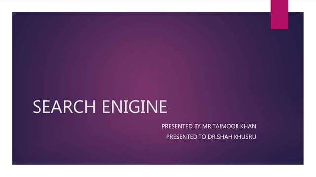 Search Engine Powerpoint | PPTX