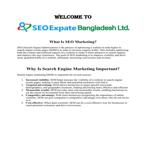 What is search engine optimization(SEO). | PDF