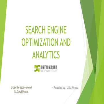 Search engine optimization and Analytics | PPTX