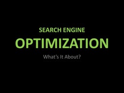 Search Engine Optimization Tutorial | PPT