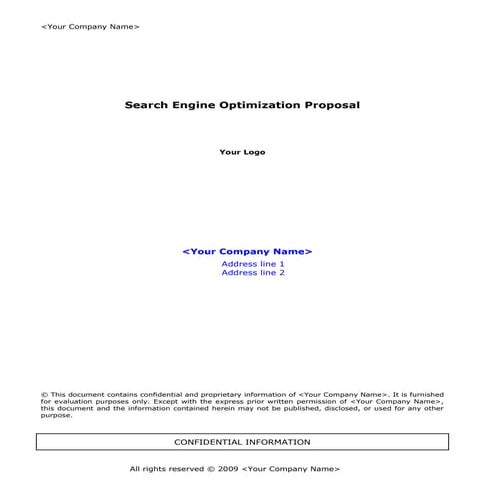 Search engine optimization proposal | DOC