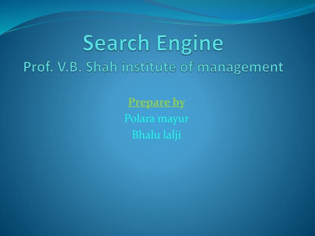 Search Engine Powerpoint | PPTX