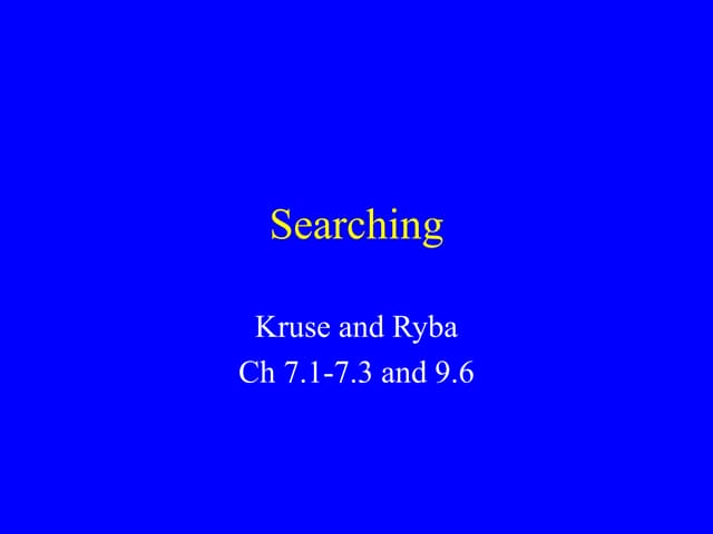 Searching Algorithms With Binary Search And Hashing Concept With Time