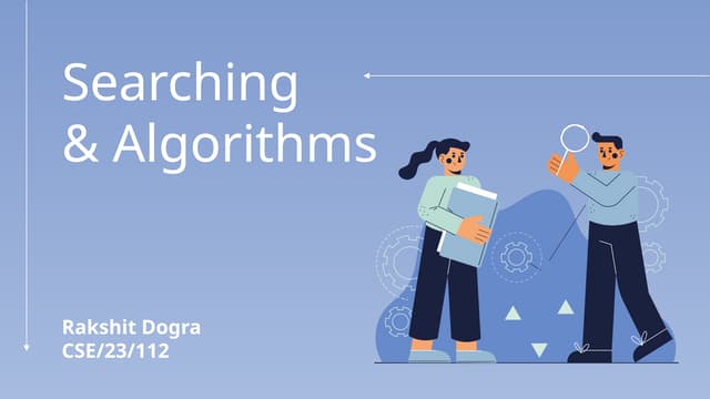 Searching & Algorithms IN DATA STRUCTURES | PPTX Searching & Algorithms IN DATA STRUCTURES | PPTX