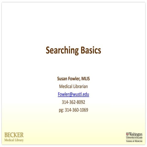 Searching basics | PPT