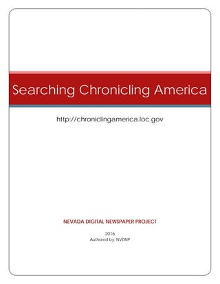 Chronicling America: Using Historic Newspapers in the Classroom & for ...