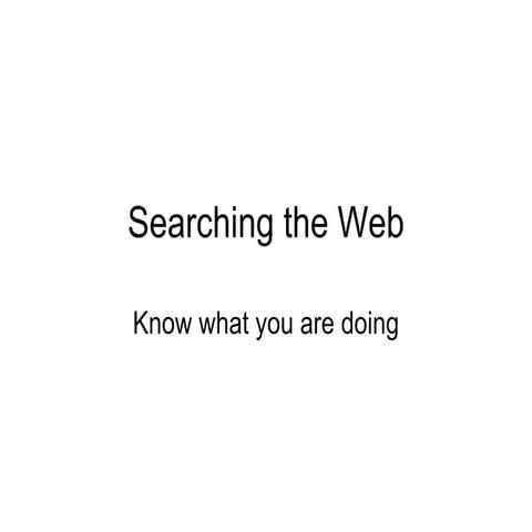 Searching The Web | PPT