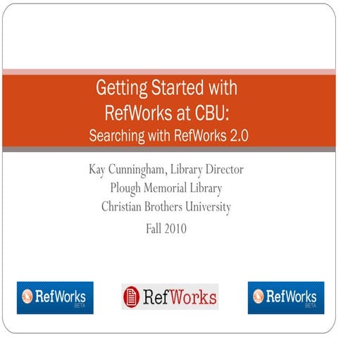 Searching with RefWorks | PPT | Technology & Computing