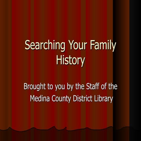 Publishing Your Family History | PPT