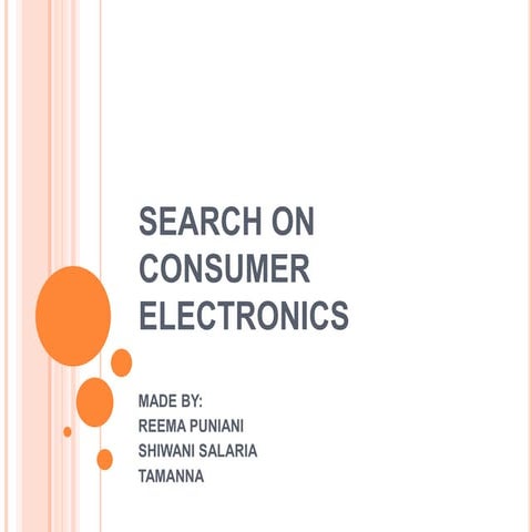 Search on consumer electronics | PPT