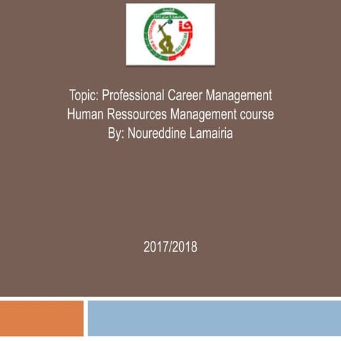 Career Management, Human Ressources Management | PPT