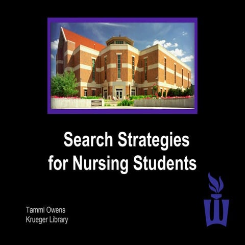 Search Strategies For Nursing Students Pdf
