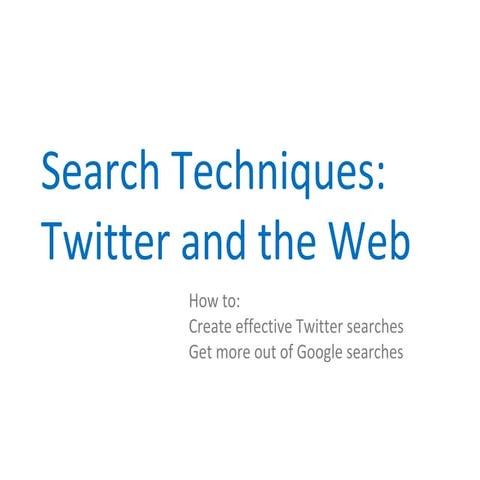 Advanced Search Techniques | PPT