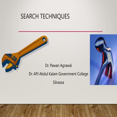Information search using search techniques for users | PPT