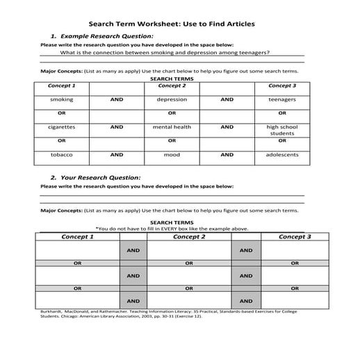 Search term worksheet fall2010 | DOCX
