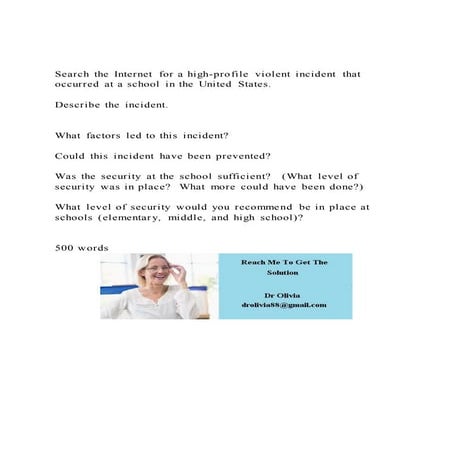 Search the Internet for a high-profile violent incident that occ | PDF