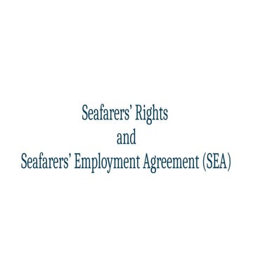 SEA Rights - Copy.pptm, Seafarers Rights | PPTX
