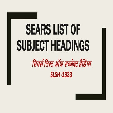 Sears List Of Subject Headings2.pptx