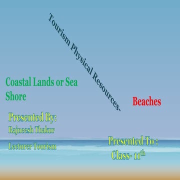 Sea shore or beaches | PPTX | Beach Travel | Travel Type